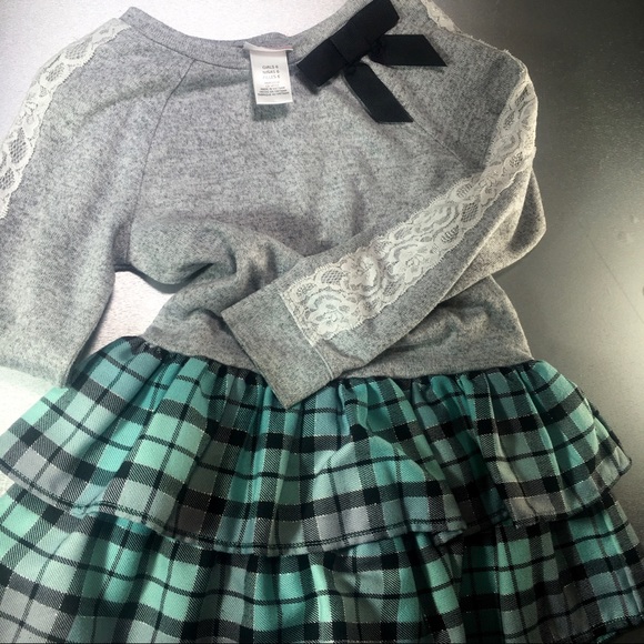 Youngland | Dresses | Youngland Girls Grey Knit Plaid Dress Sz 6 | Poshmark